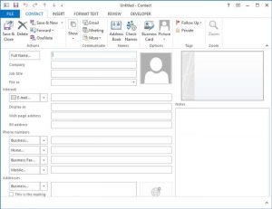 How to Create Business Card in Microsoft Outlook