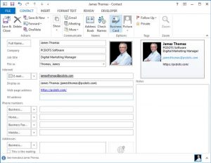 How to Create Business Card in Microsoft Outlook