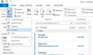 How to Create Business Card in Microsoft Outlook