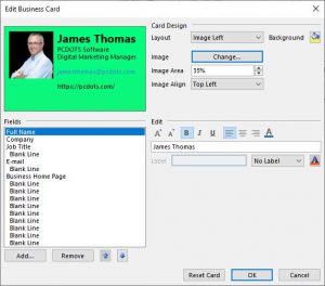 How to Create Business Card in Microsoft Outlook